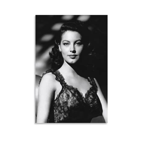 Classic Actresses Ava Gardner Black And White Sexy Poster Ts Canvas