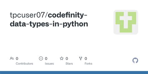 Github Tpcuser07codefinity Data Types In Python