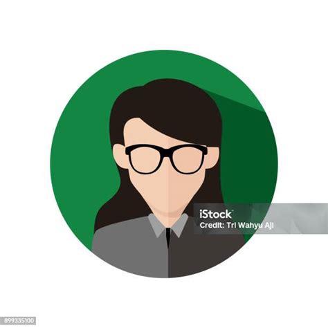 긴 머리 영 스마트 남자 원형 아이콘 벡터 일러스트 그래픽 경영자에 대한 스톡 벡터 아트 및 기타 이미지 경영자 교사 교육 관련 직업 기업 비즈니스 Istock