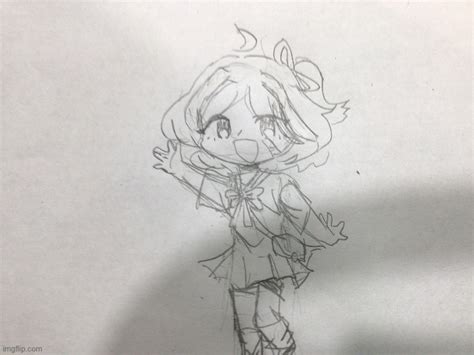 Chibi Anime Sketch Girl