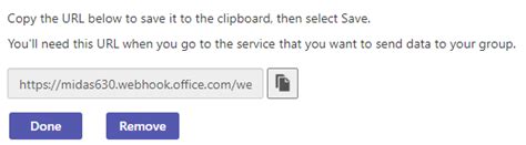 Microsoft Teams Integration Obtain A WebHook MIDAS Booking