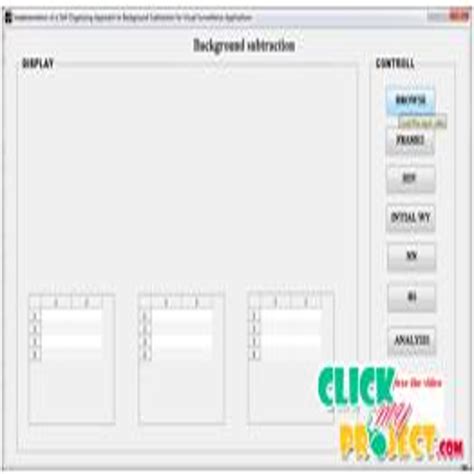 implementation of a self organizing approach to background subtraction