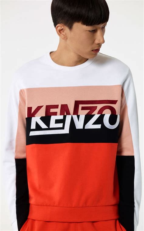 White Hyper Kenzo Sweatshirt For Men Kenzo Sweatshirt Kenzo
