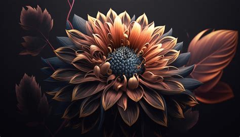 Premium Ai Image Flower Various Colors 3d Render