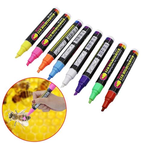 1 Pcs Queen Bee Marking Marker Pen Set 8 Color Beekeeping And Bees
