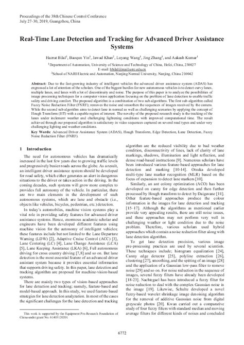 Pdf Real Time Lane Detection And Tracking For Advanced Driver