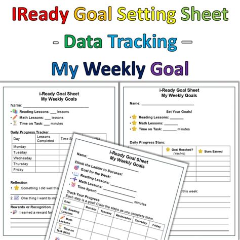 I Ready Goal Setting Sheet My Weekly Goals I Ready Goal Setting Sheet