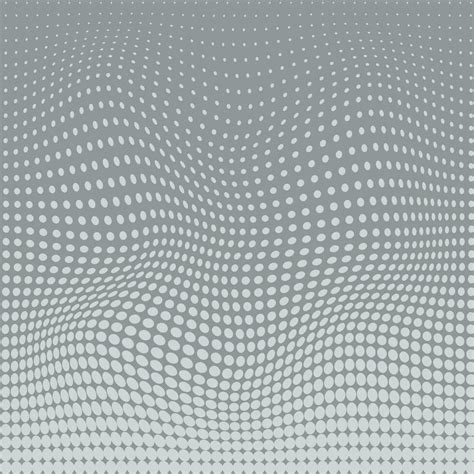 Abstract Lite Grey Ash Color Polka Dot Blend Halftone Wavy Distort