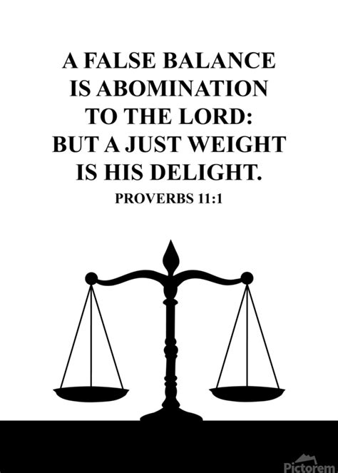 Proverbs 11 1 Bible Verse Wall Art By Abconcepts Wall Art
