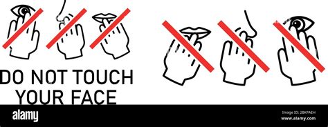 Avoid Touch Your Face Stock Vector Images Alamy