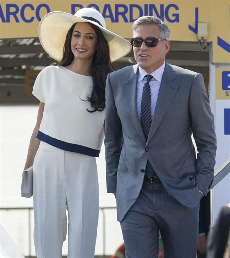 George Clooney And Amal Alamuddin Clooney George Clooney In Armani