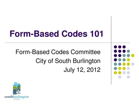 Ppt Form Based Codes 101 Powerpoint Presentation Free Download Id1368268