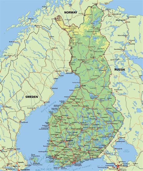 Finland Map For Adventure Holidays