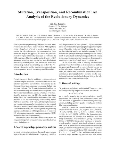 Mutation Transposition And Recombination An Analysis Of The Evolutionary Dynamics Docslib