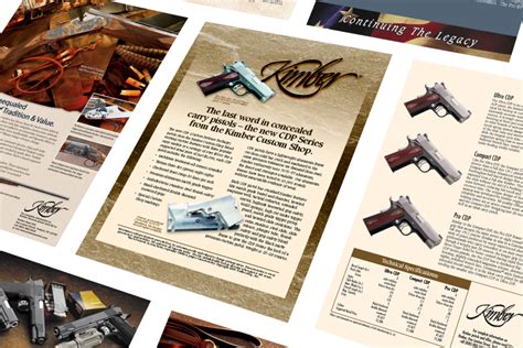 Kimber Various Sales And Marketing Sheets Gunland