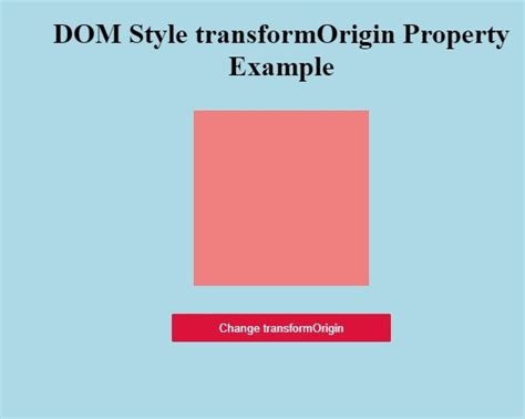 Html Dom Style Transformorigin属性用法及代码示例 纯净天空