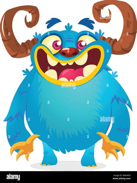 Happy Cartoon Monster Vector Character Stock Vector Image And Art Alamy
