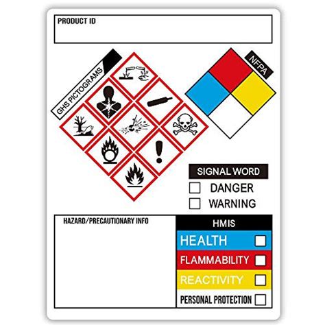 Sds Osha Labels For Chemical Safety Data 4 X 3 Inches Roll Of 250