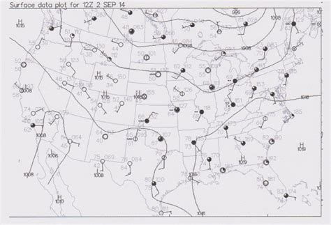 Solved Surface Data Plot For 12z2 Sep 14surface Weather
