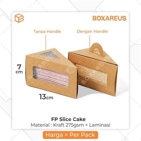Jual Cake Slice Box Packaging Segitiga Kemasan Kue Potong Mille Crepes