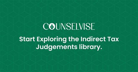 Your Smart Search Engine For Indirect Tax Judgements