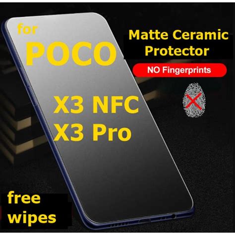 Poco X3 Nfc X3 Pro Ceramic Matte Protector For Pubg Gaming Unbreakable Antishock Hybrid Film