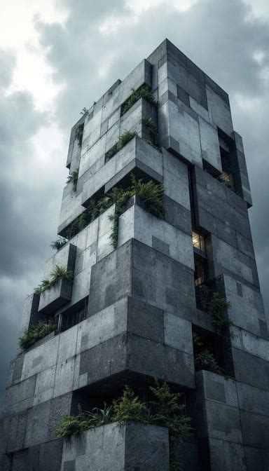 Free Concrete Meets Sky Image Brutalist Concrete Tower Download