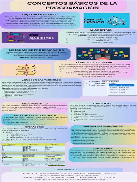Infografía Conceptos Basicos De La Programacion Pdf Lenguaje De Programación Programación
