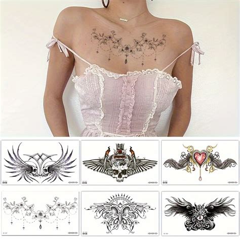 Breastplate Females Chest Tattoos