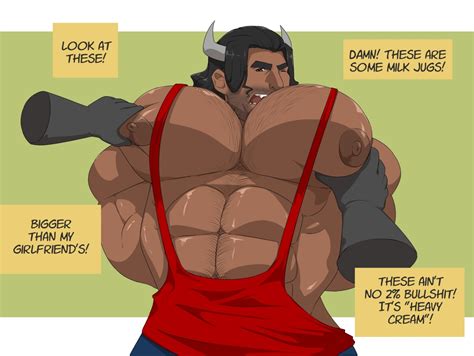 Rule 34 Abs Annoyed Big Nipples Big Pecs Cow Boy Disembodied Hand