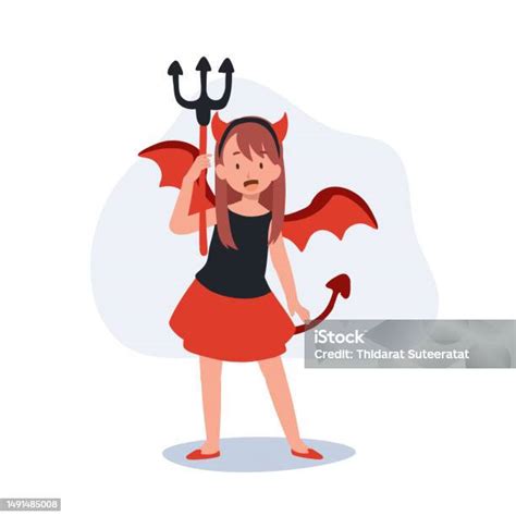 Gadis Kecil Yang Imut Dengan Kostum Halloween Berwarnawarni Sebagai