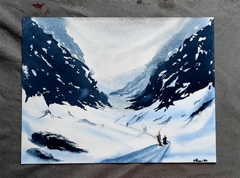 The Pass Of Caradhras Rwatercolor