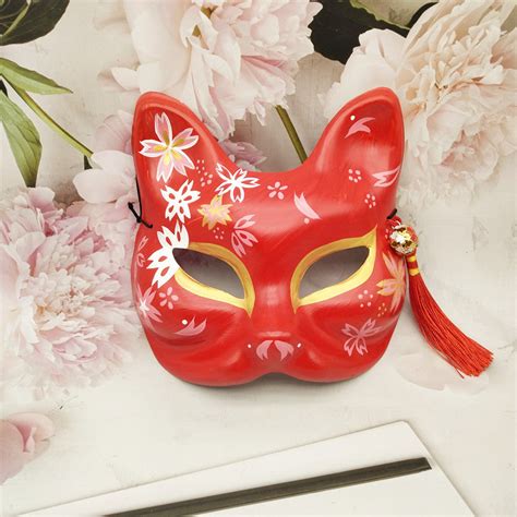 Neko Halloween Kitsune Mask Japanese Oni Masks
