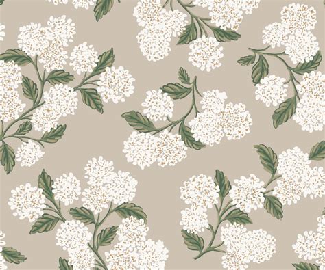 Hydrangea Wallpaper Linen Rifle Paper Co