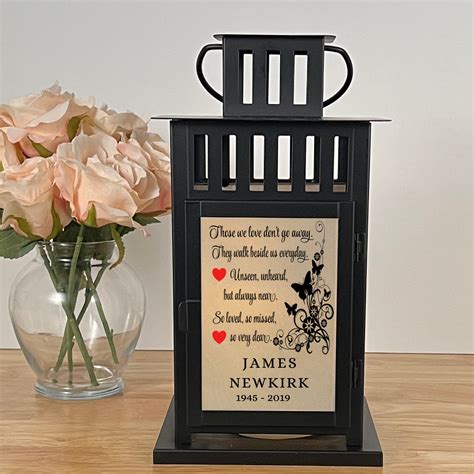 Memorial Candle Lantern With Personalization And Those We Love Quote