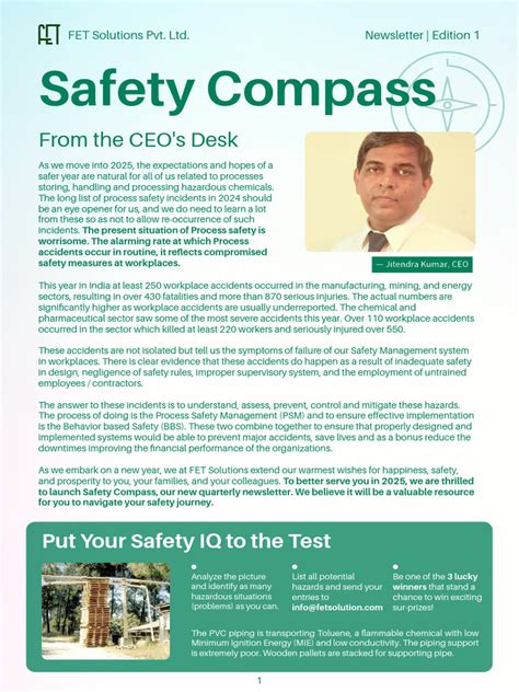 Safety Compass By Fet Solutions Pvt Ltd Pdf Behavior Safety