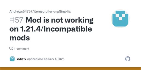 Mod Is Not Working On 1214incompatible Mods · Issue 57