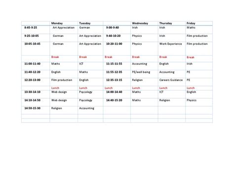 Timetable Pdf Language Arts And Discipline