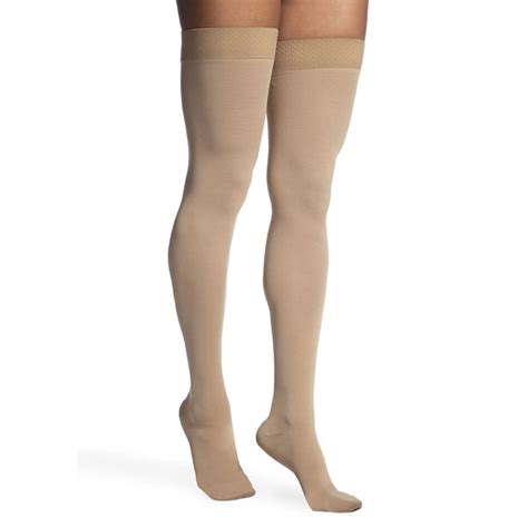 Sigvaris Essential 862 Opaque Closed Toe Thigh Highs Wgrip Band 20
