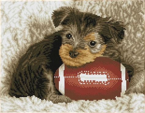 Diamond Dotz ® Footy Pup Full Drill Square Dotz
