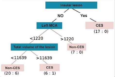 Decision Tree For Classifying Ces And Non Ces Groups Based On Mri