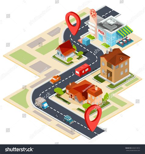 Vector Illustration Navigation Map Gps Icons Stock Vector Royalty Free