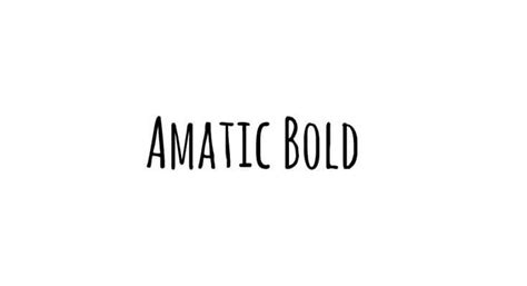 Amatic Bold Font Free Download Font Xs