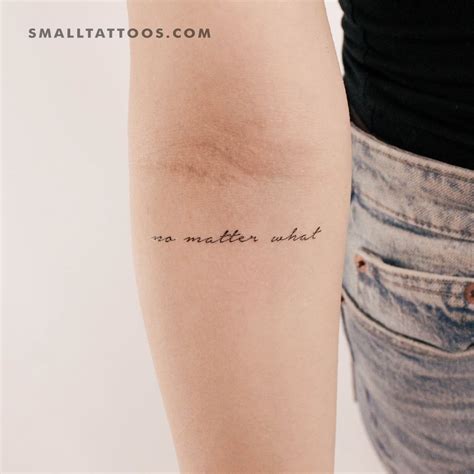 No Matter What Temporary Tattoo Set Of 3 Temporary Tattoo Tattoos