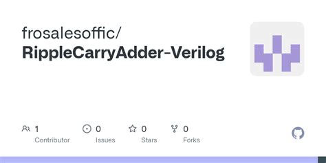 Github Frosalesofficripplecarryadder Verilog