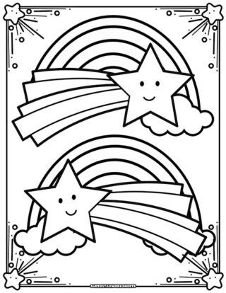 Rainbow Coloring Pages Free Printables Superstar Worksheets