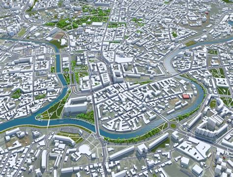 Kharkiv Ukraine 60km 3d Model Download City On