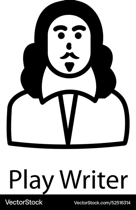 Play Writer Royalty Free Vector Image Vectorstock