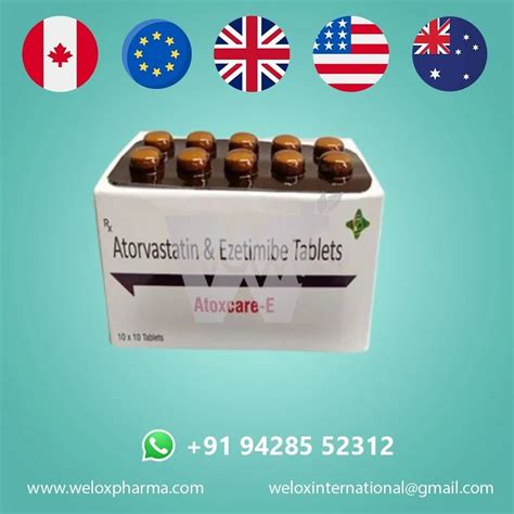 Atoxcare E Atorvastatin And Ezetimibe Tablets At Rs 656box
