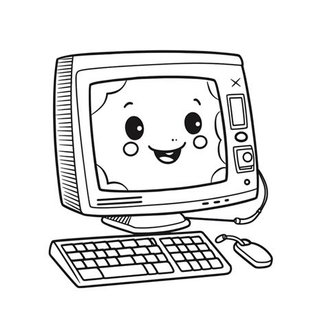 How To Draw Cute Computer